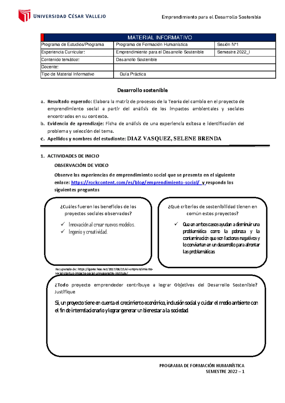 Guía práctica 1: Emprendimiento y desarrollo sostenible en el semestre ...