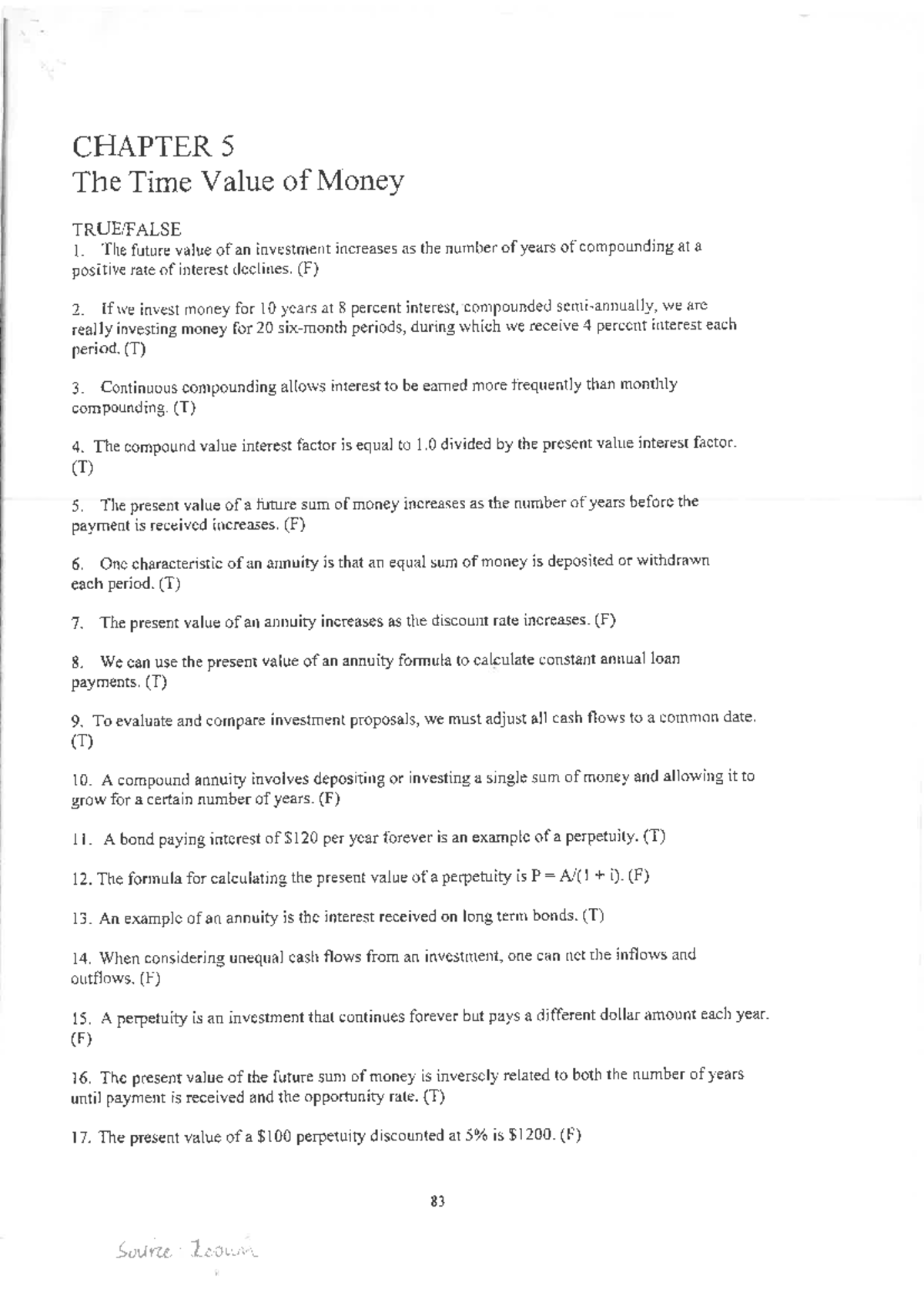 CHAPTER 5: Time Value of Money - Key Concepts and Examples - Studocu