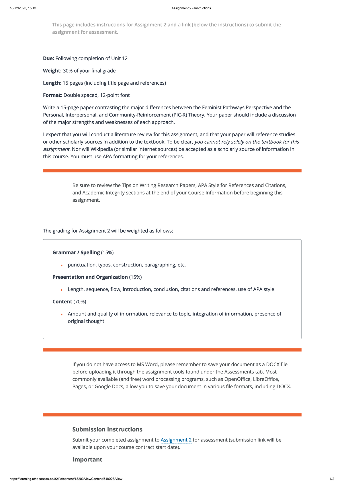 CRJS360 Assignment 2: Feminist Pathways vs. Personal Theory Analysis ...