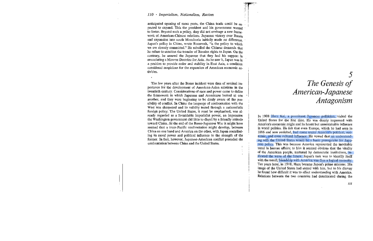 110 Imperialism, Nationalism, Racism: The Genesis of Antagonism in East ...