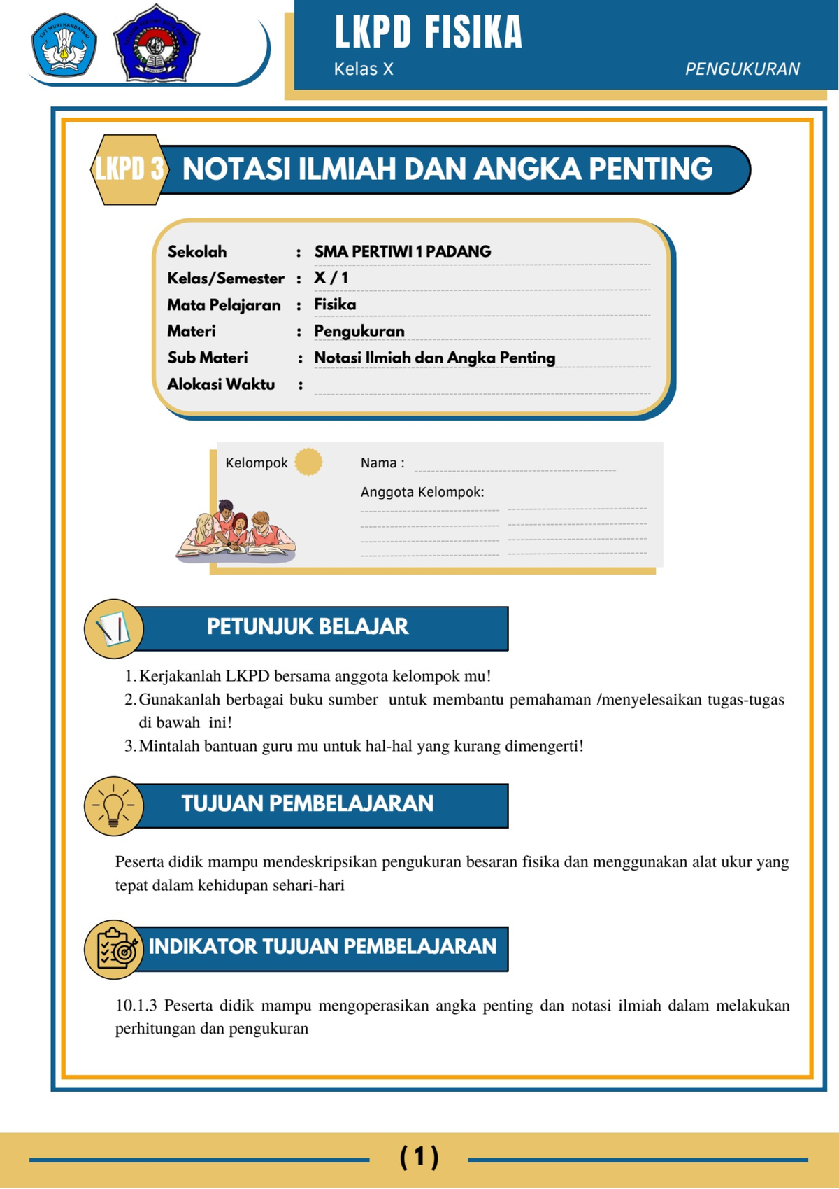 LKPD 3: Angka Penting dan Notasi Ilmiah dalam Pengukuran Fisika - Studocu
