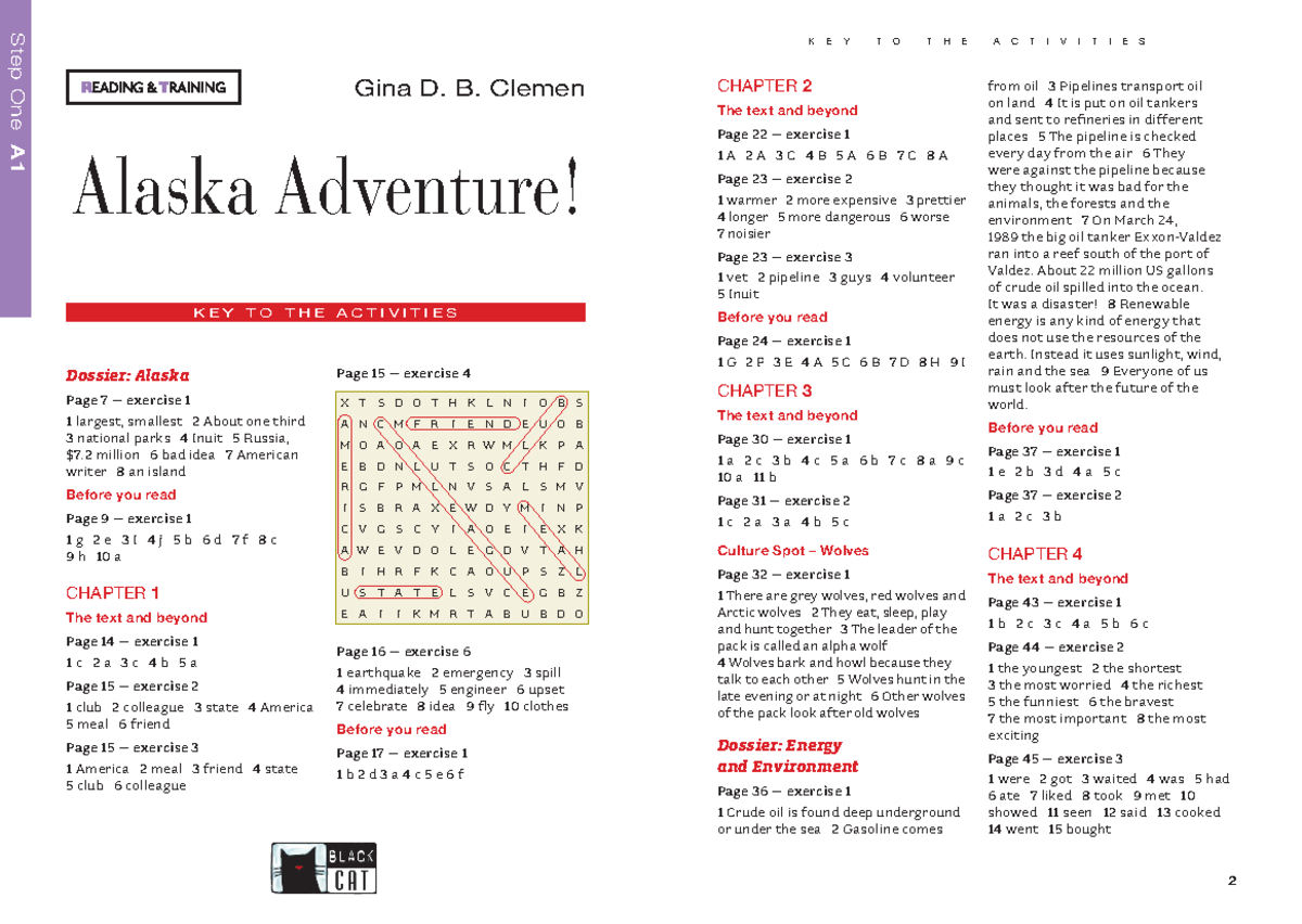 500112 RT Alaska Adventure KEYS - ####### k e y t o t h e a c t i v i t ...