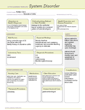 Active Learning Template ATI Hypovolemic Shock - ACTIVE LEARNING ...