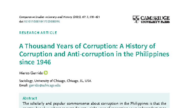 A Thousand Years of Corruption: History & Anti-Corruption in the ...