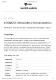 Econ1001 Usyd Introductory Microeconomics Studocu