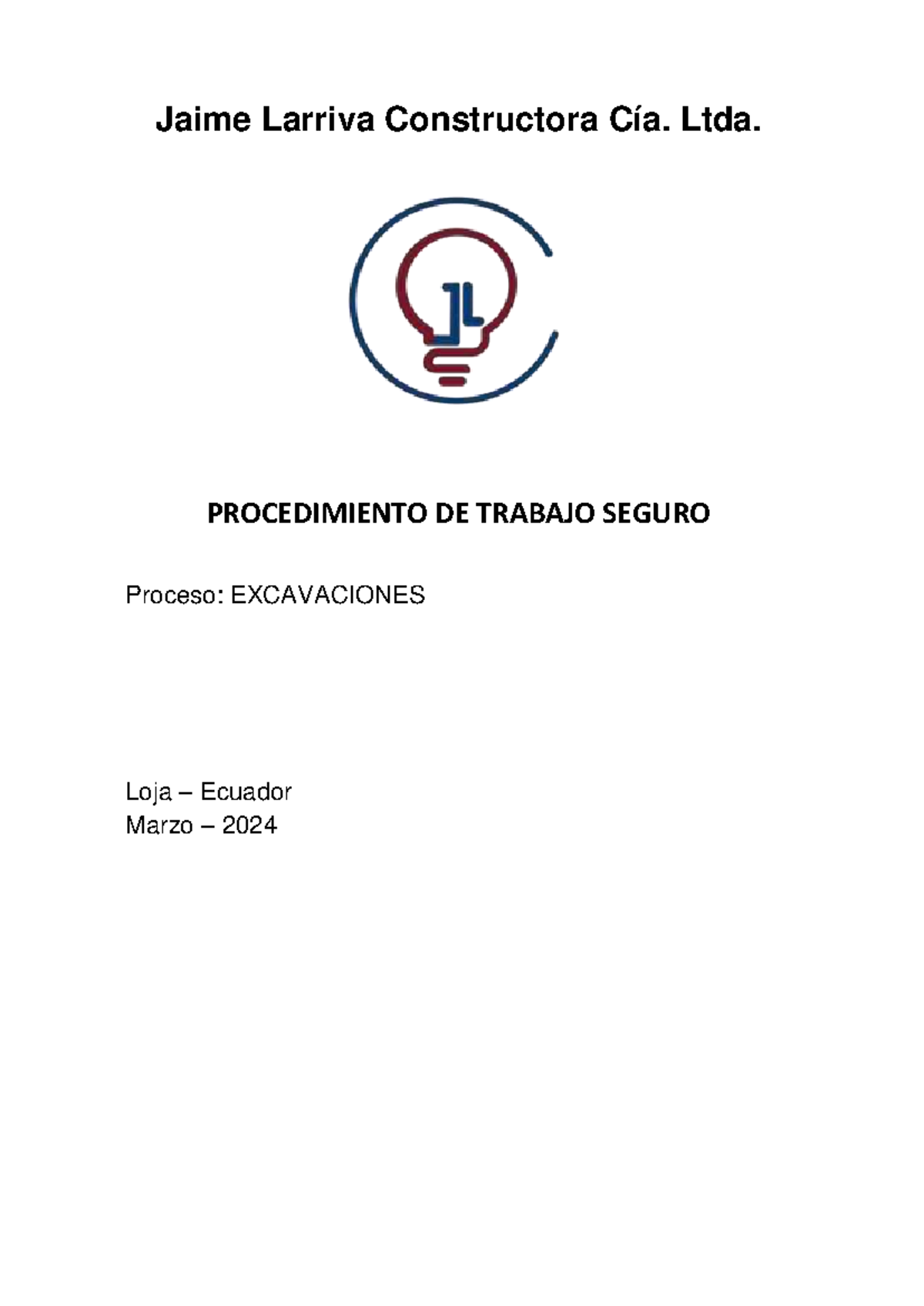 Procedimiento de Trabajo Seguro en Excavaciones - PRC-SST-018 - Studocu