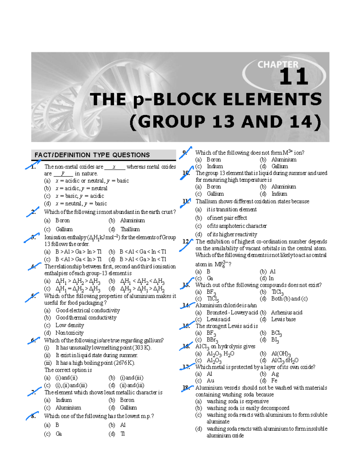 13-14 - Group 13 and 14 Elements: Fact Definition Questions - Studocu