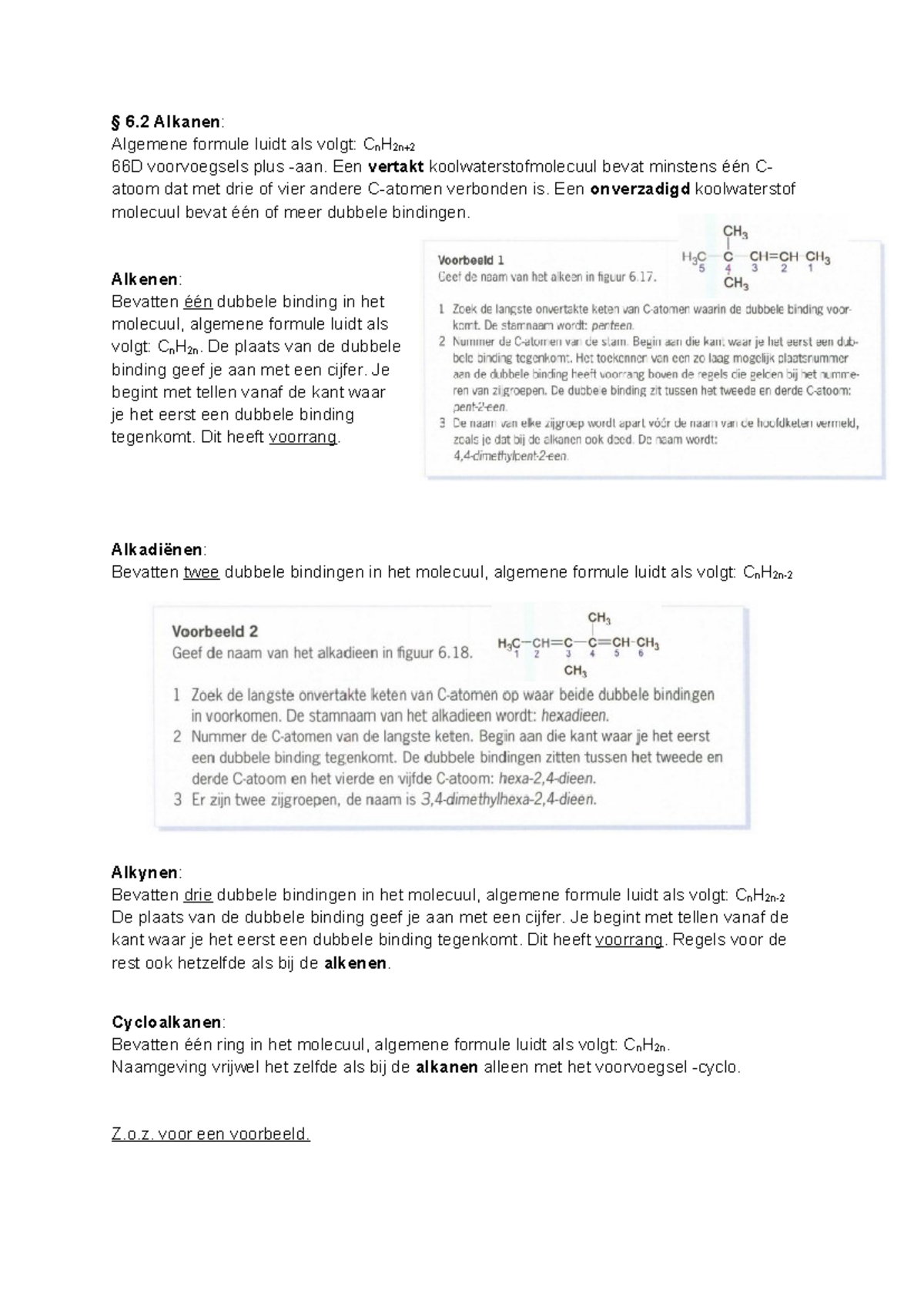 Hoofdstuk 6 Scheikunde: Alkanen en Afnemende Bindingen - Studeersnel
