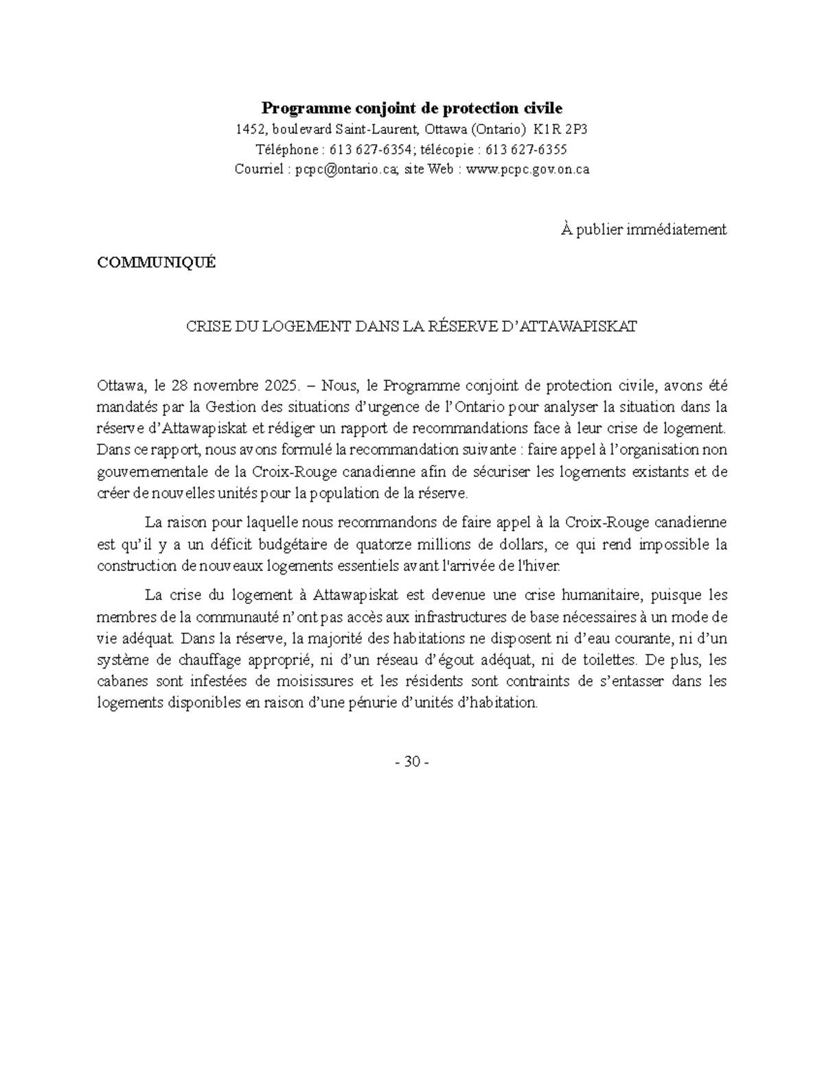 Communiqué de Presse - TP 4 Crise du Logement dans la Réserve - Studocu
