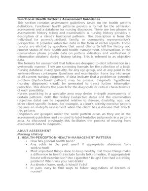 LP 1st Term - Health Assessment - Learning Objectives: At the end of ...