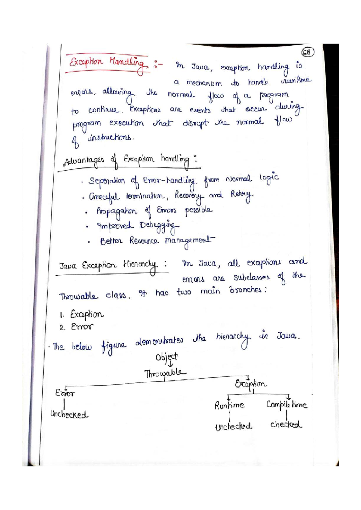 Java 12 - Exception Handling Overview and Key Concepts - Studocu