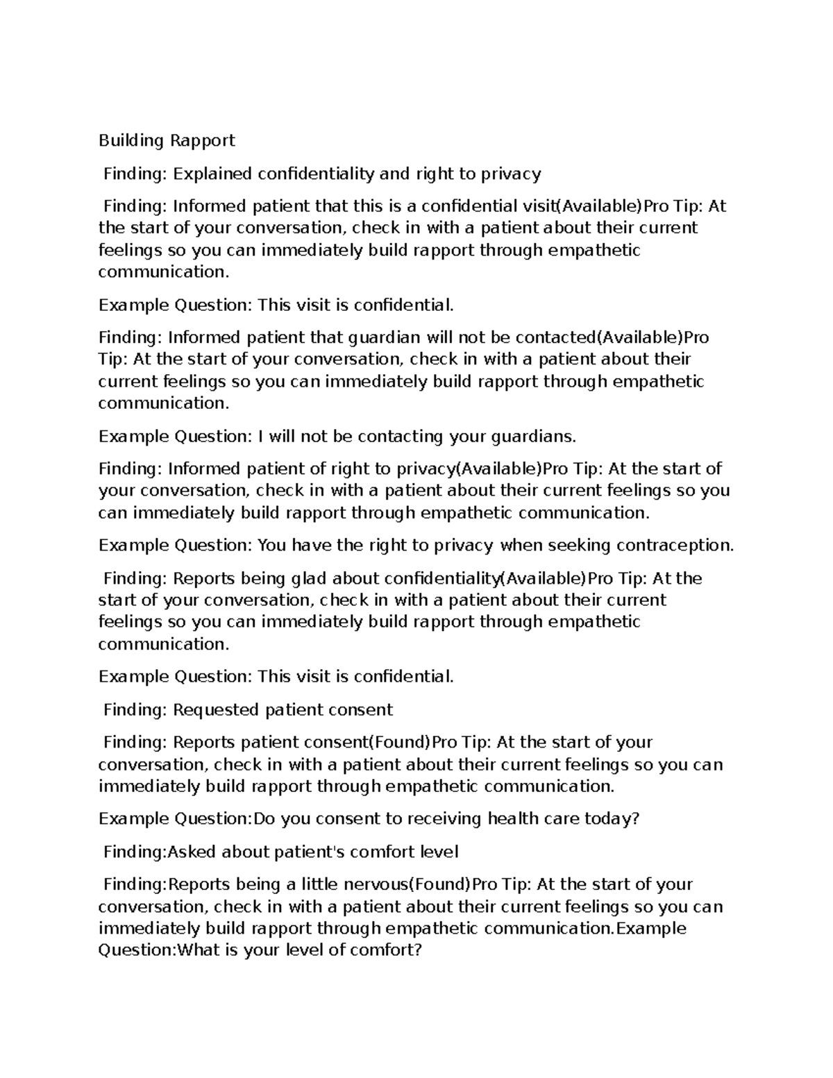 Jasmine Santos Contraception: Patient-Centered Rapport Building ...