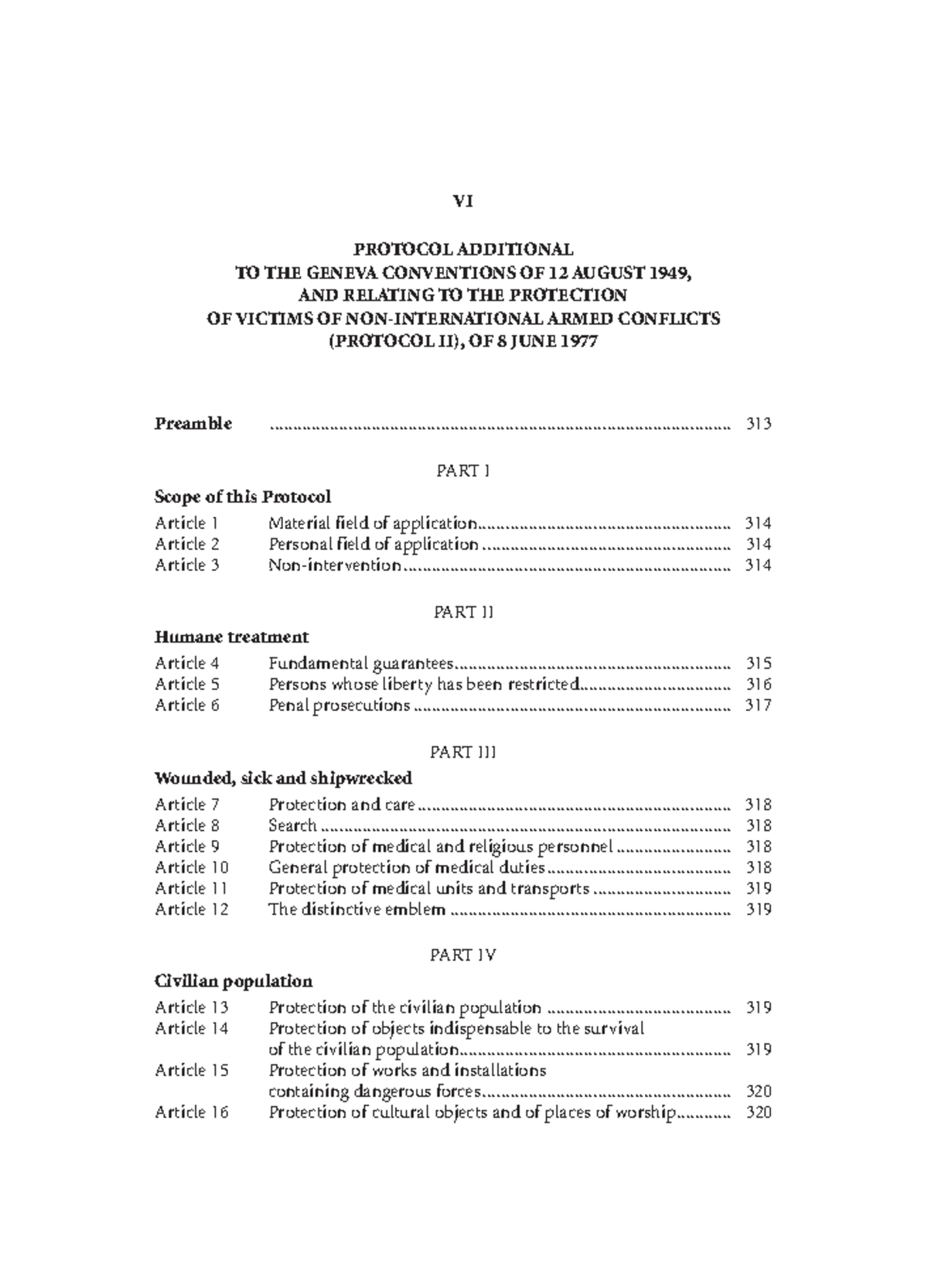 Additional Protocol II to the Geneva Conventions (1977) Overview - Studocu