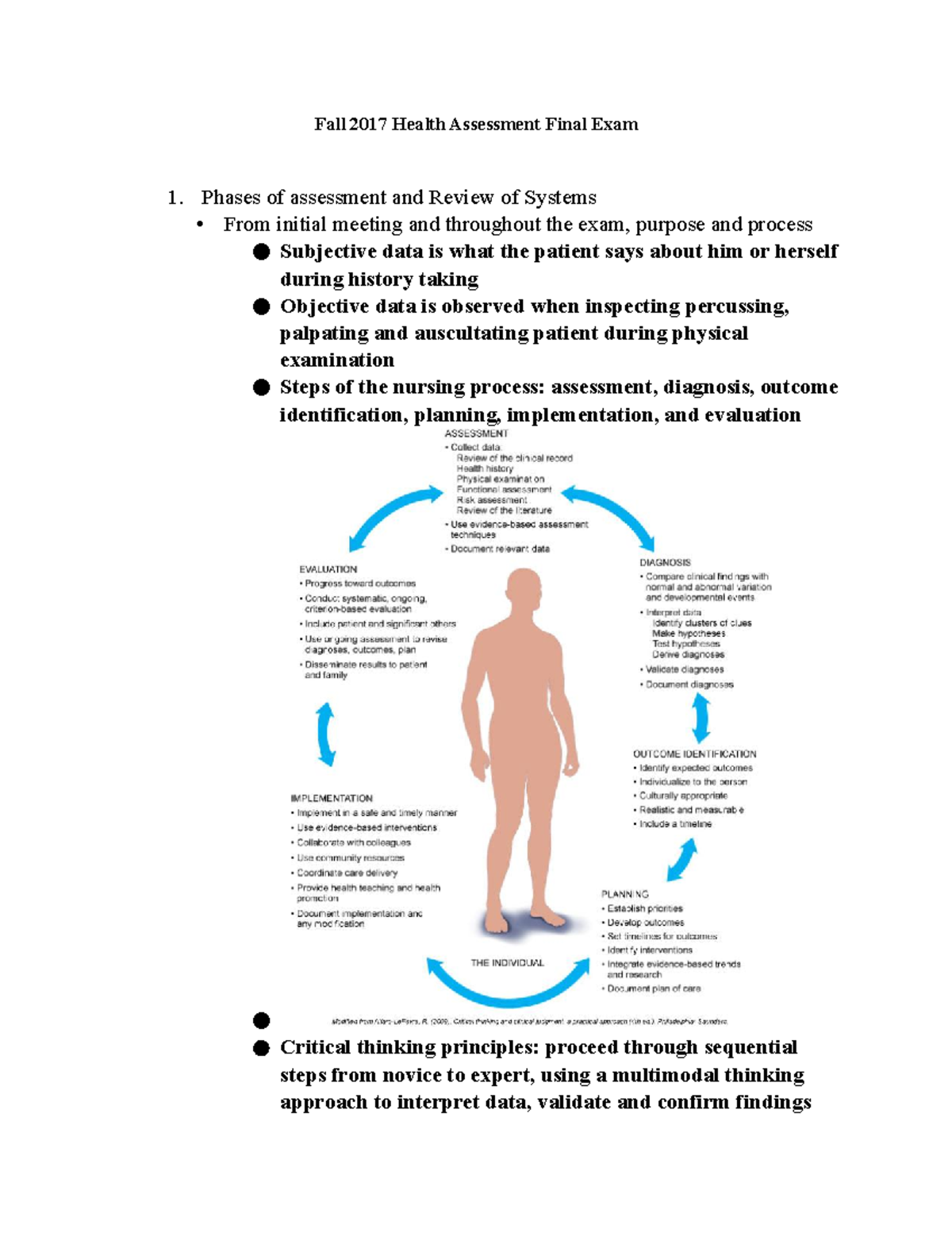 Health Assesment Final Outline with pictures - Fall 2017 Health ...
