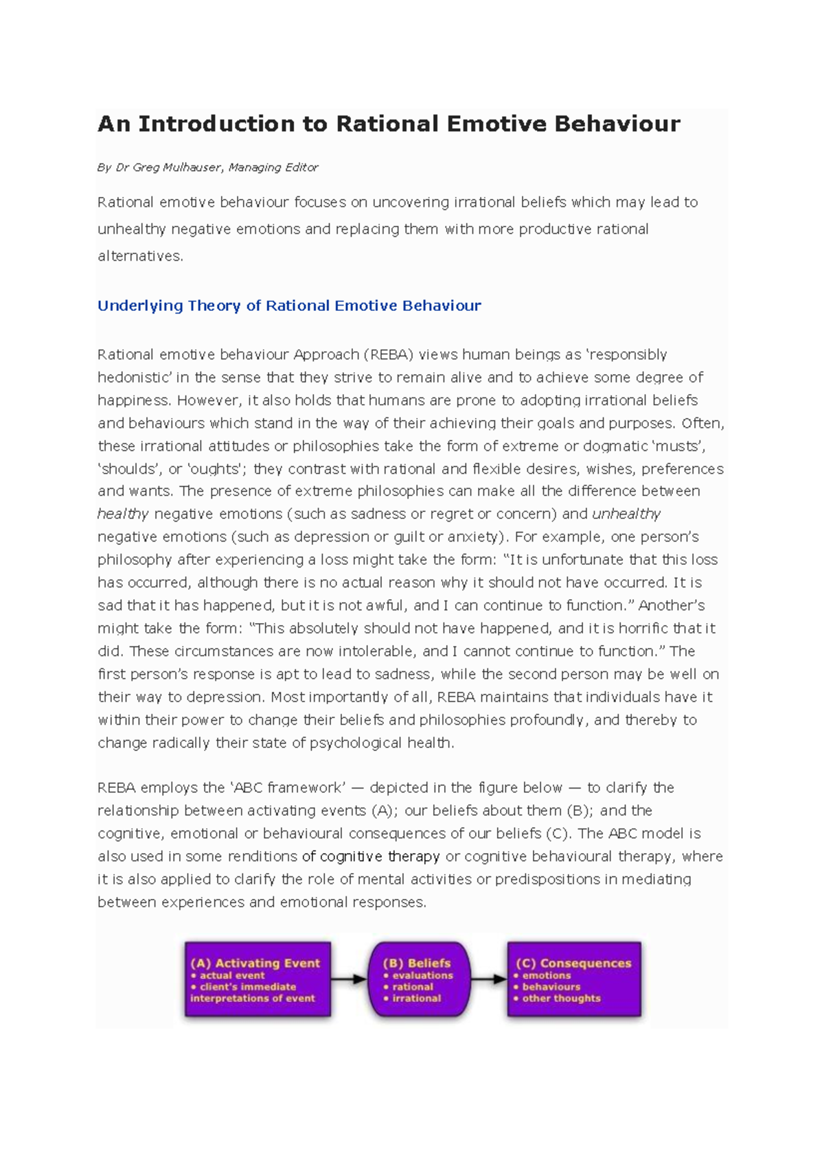 Understanding Rational Emotive Behaviour: A Comprehensive Overview ...