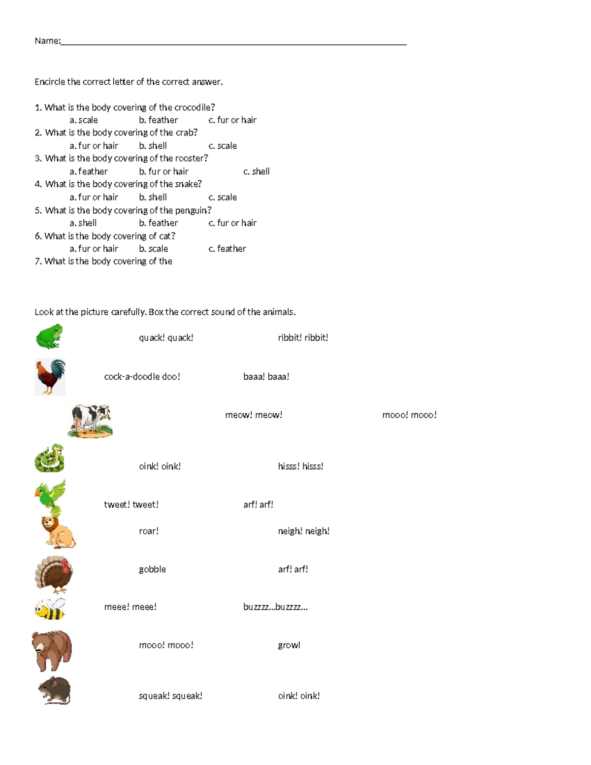 english practice - Name