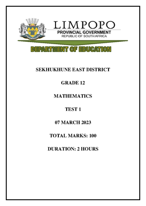 Grade 10 MOCK P2 TEST TERM 2 2024 - MATHEMATICS GRADE 10 MOCK TERM 2 03 ...