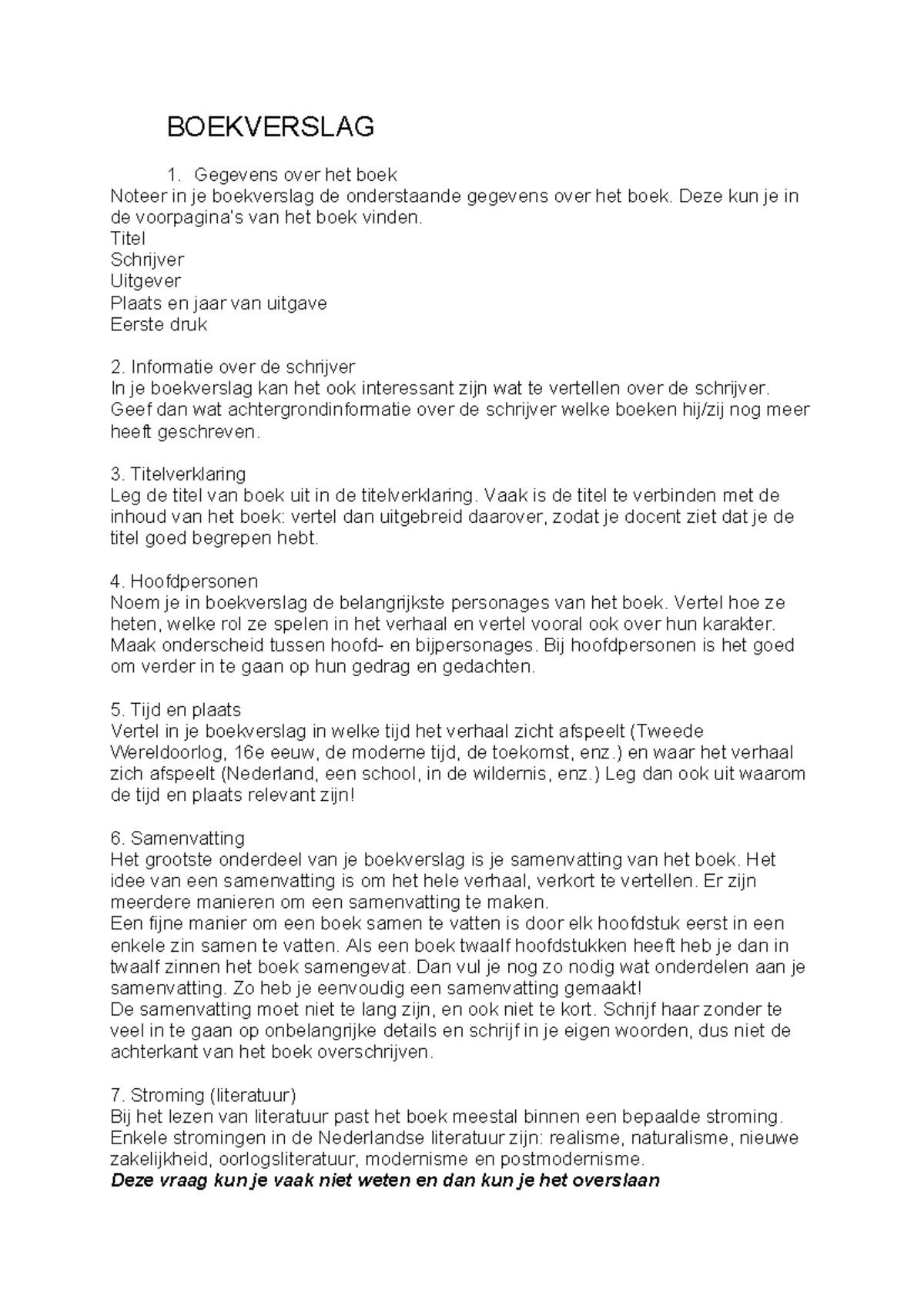 Boekverslag: Analyse en Informatie over het Boek - Studeersnel