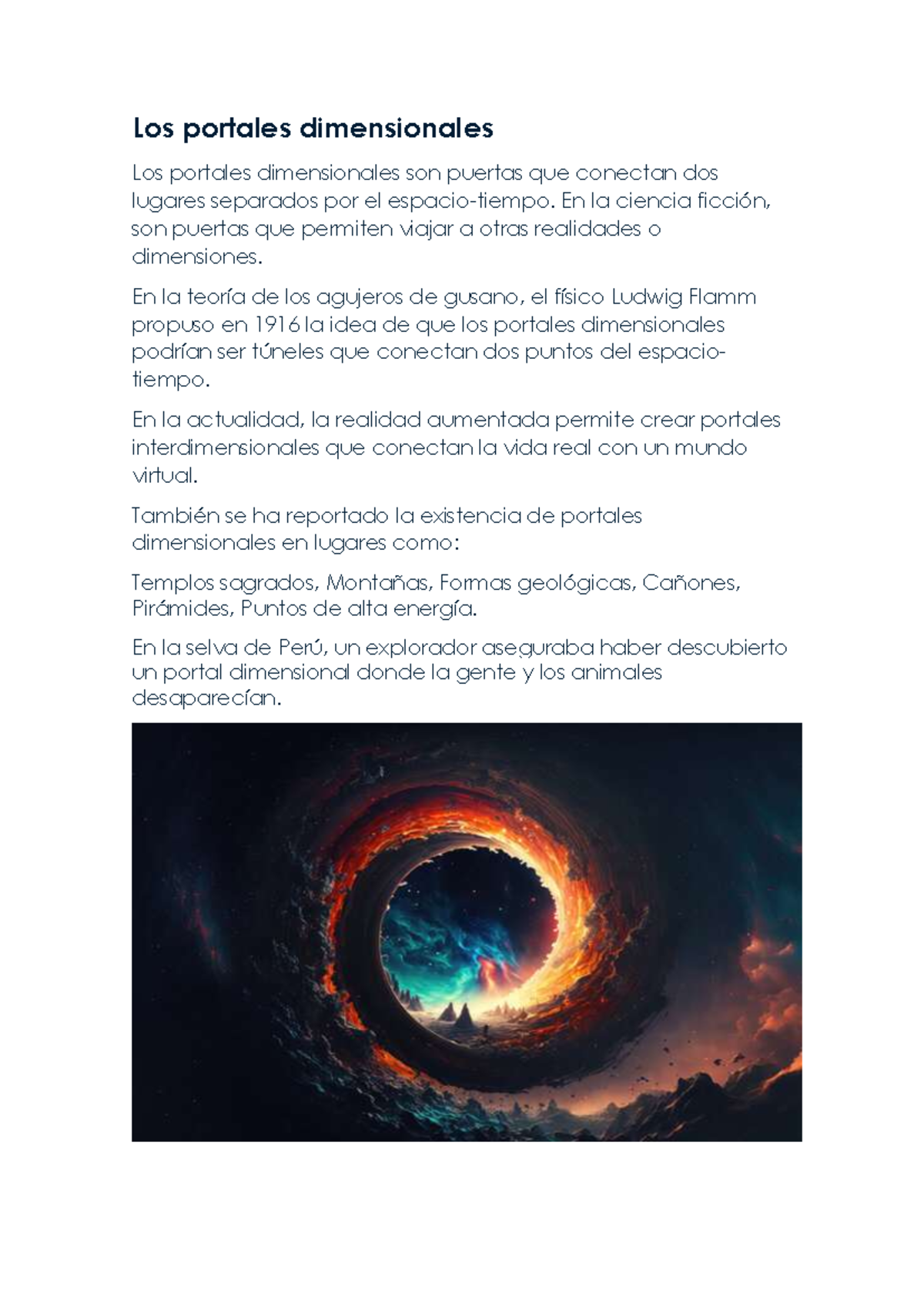 Portales Dimensionales: Teoría, Ciencia Ficción y Realidad Aumentada ...