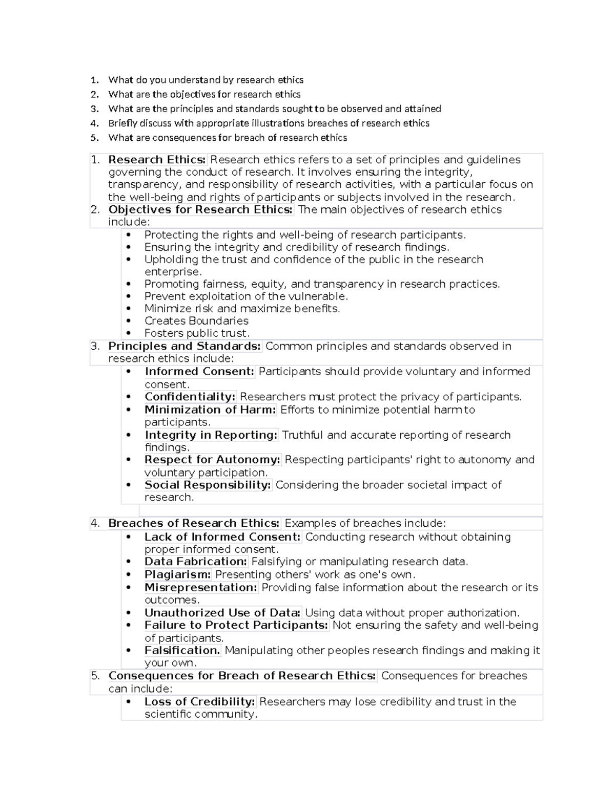 Research Ethics Overview and Its Core Principles - Studocu