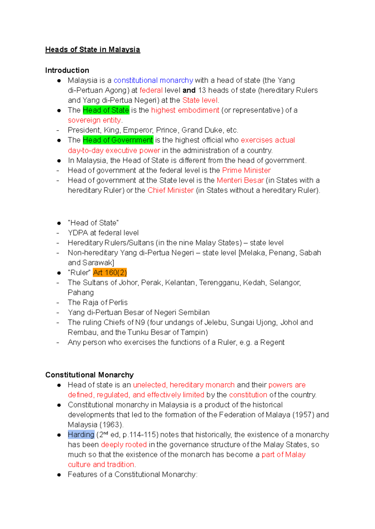 Constitutional Monarchy in Malaysia: Heads of State Overview (Consti ...