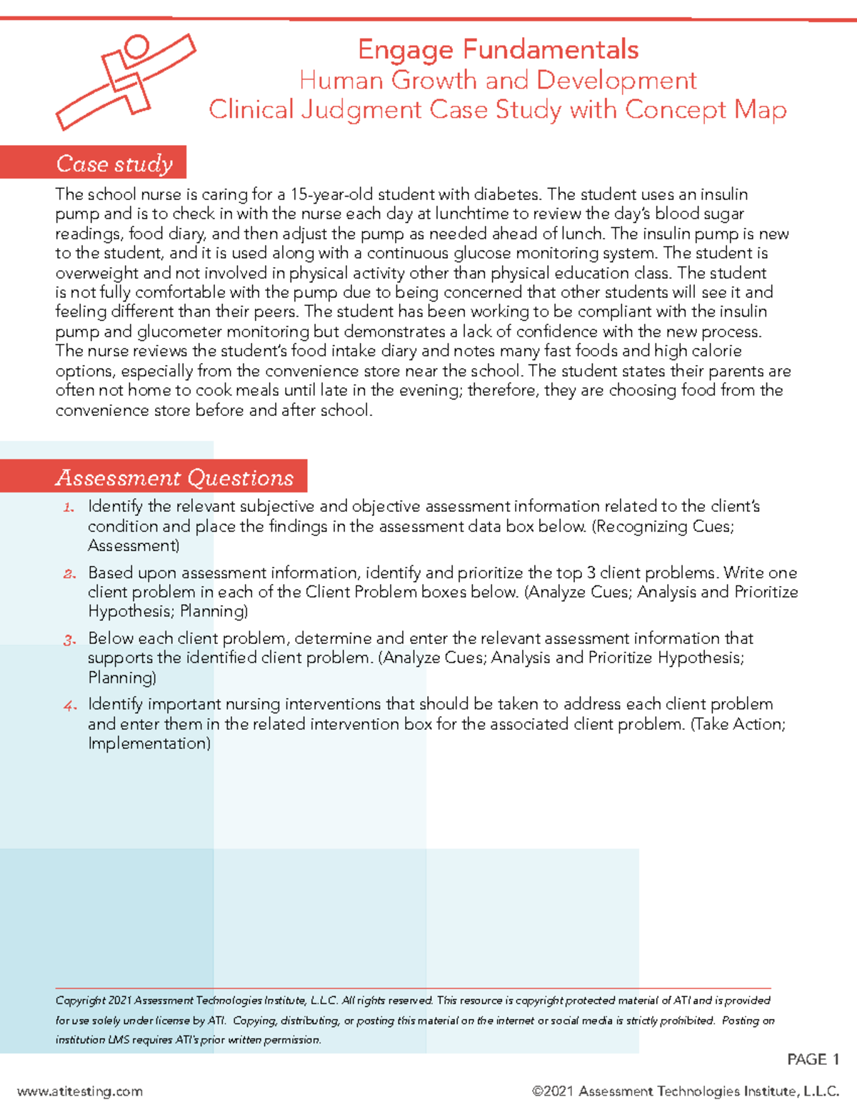 ATI Clinical Judgment Case Study: Diabetes Management Concept Map - Studocu