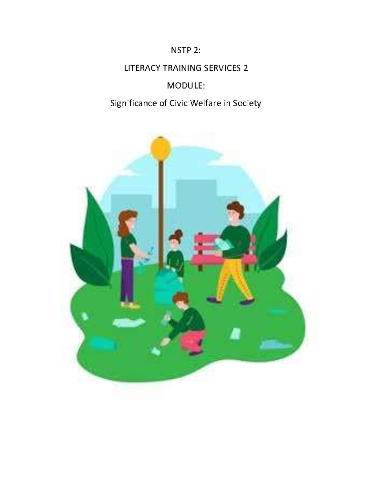 NSTP 2: Significance of Civic Welfare in Society - Learning Module ...