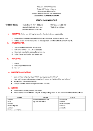 Lesson Plan (LOGO Making) - Name: Jalapa, Franz Gerard A DETAILED ...