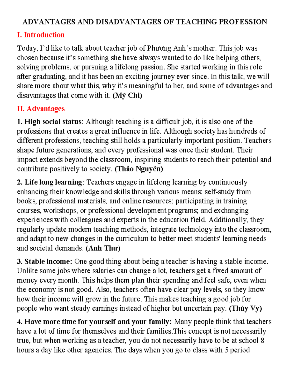 Advantages and Disadvantages of the Teaching Profession: Insights and ...