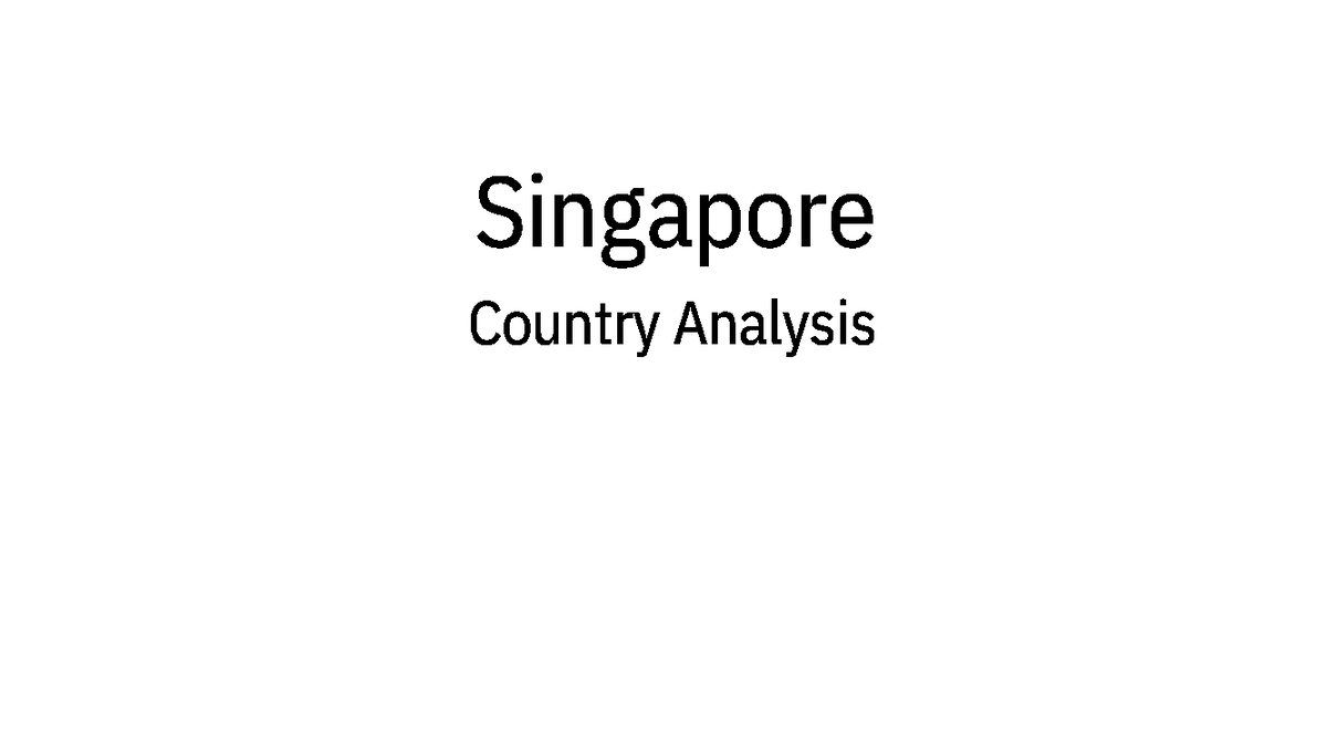 INT 113 Final Project milestone one (1) - Singapore Country Analysis ...