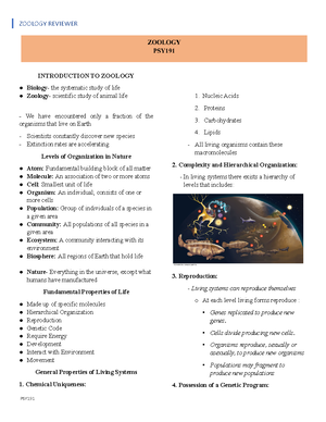 ZOOLOGY REVIEW MIDTERM - Study Guide & Kahoot! Practice Questions - Studocu
