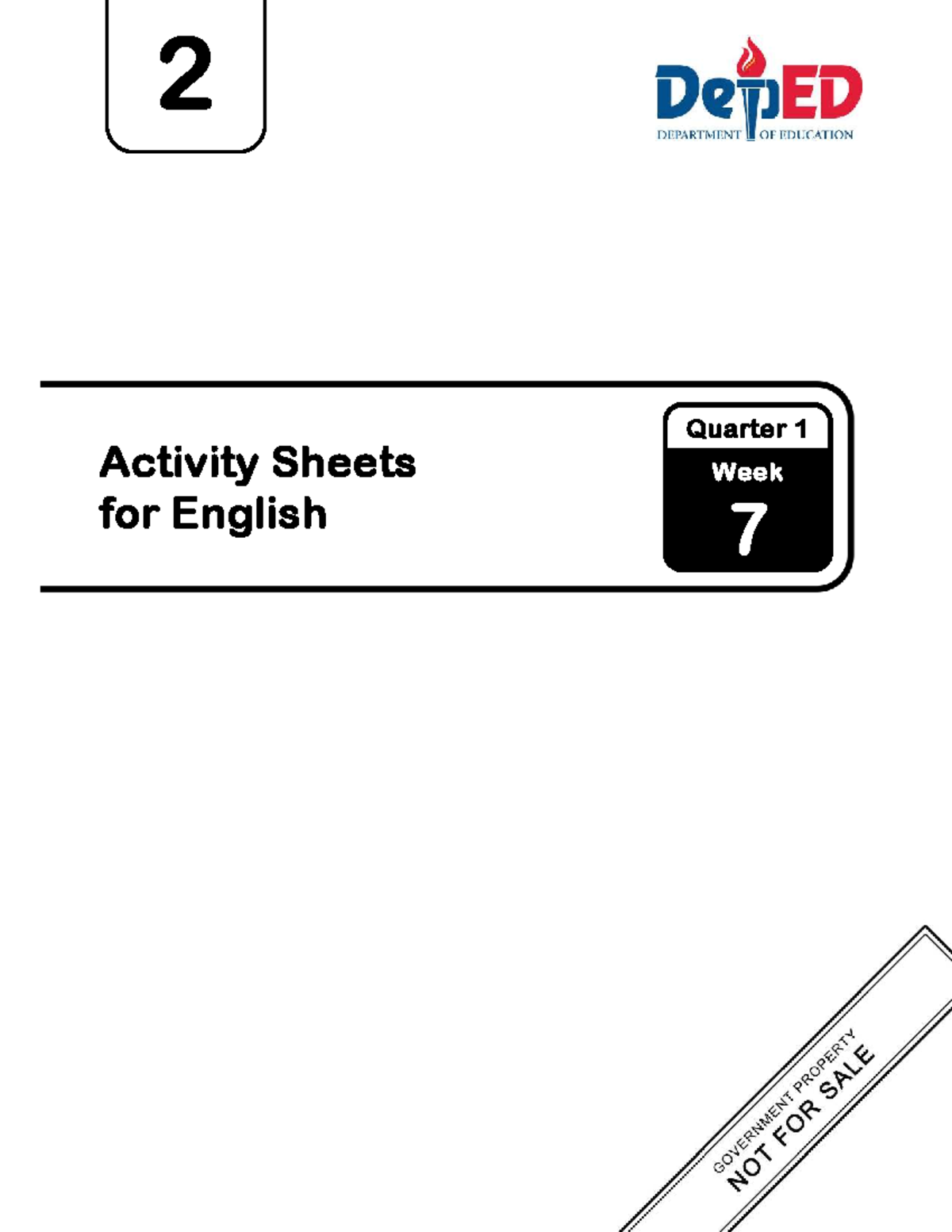 LAS English 2 Q1 Week 7 Activity Sheets for Teachers - Studocu