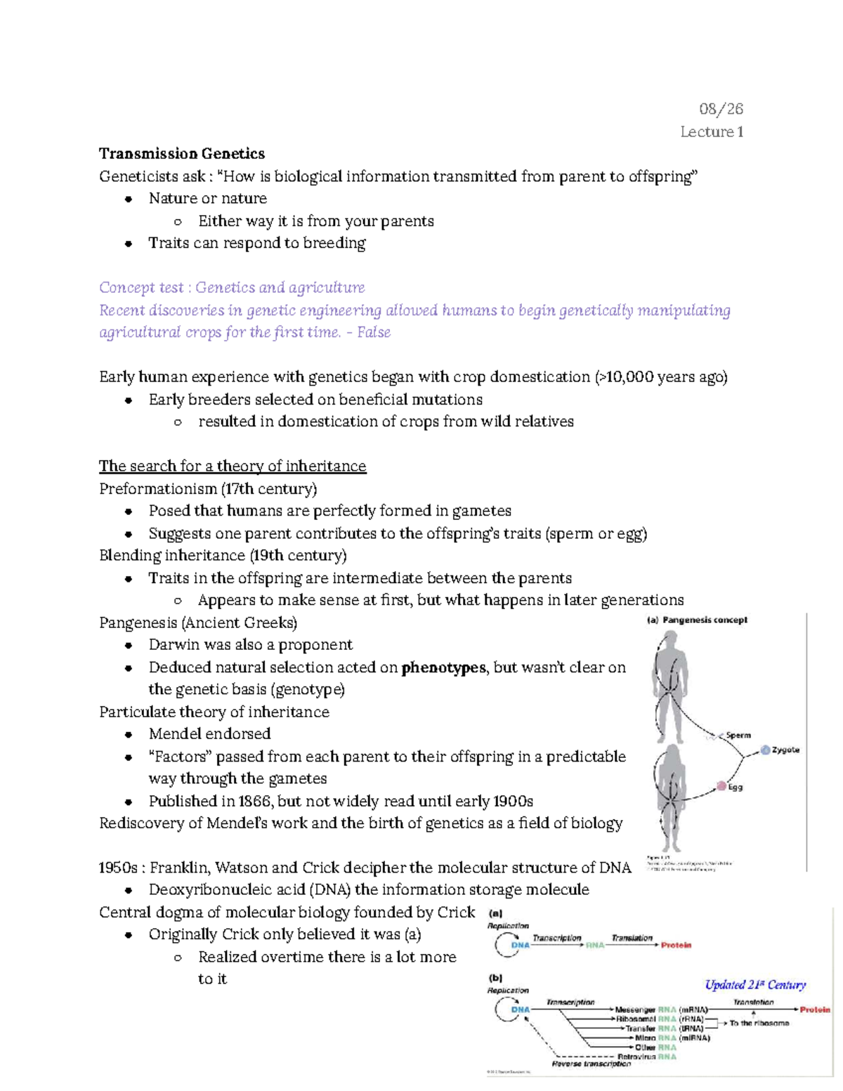 Lecture 1-5 Genetics and Cell Cycle Concepts: A Comprehensive Guide ...