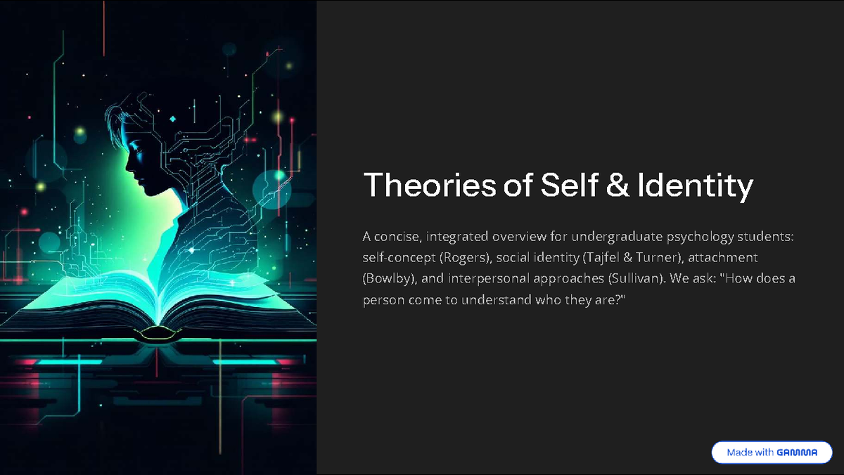 Theories of Self and Identity: An Integrated Overview for Psychology ...