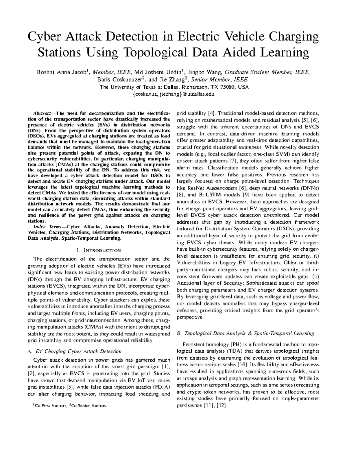 Cyber Attack Detection Framework for EV Charging Stations (EE 2025) - Studocu