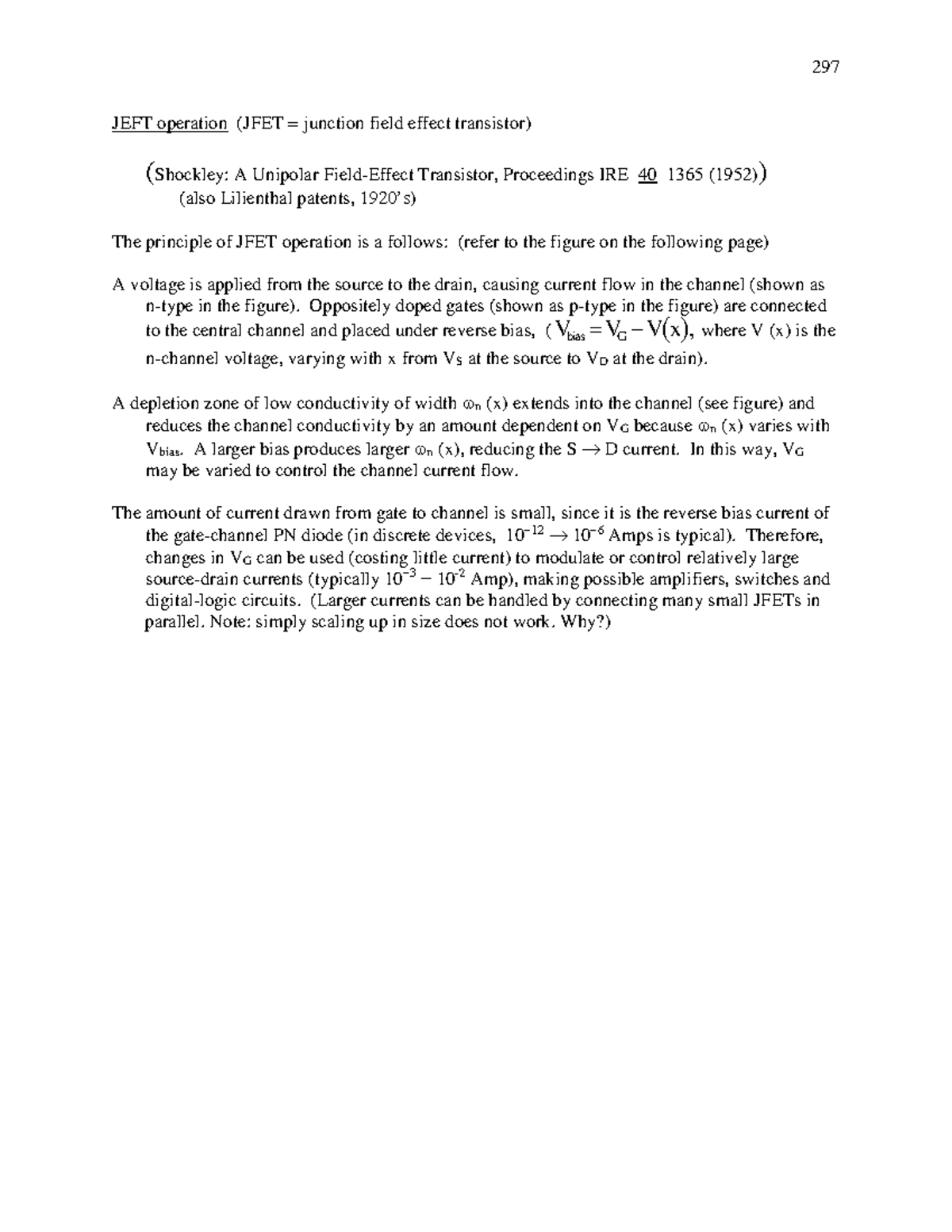 297 JFET operation: Understanding the junction field effect transistor ...