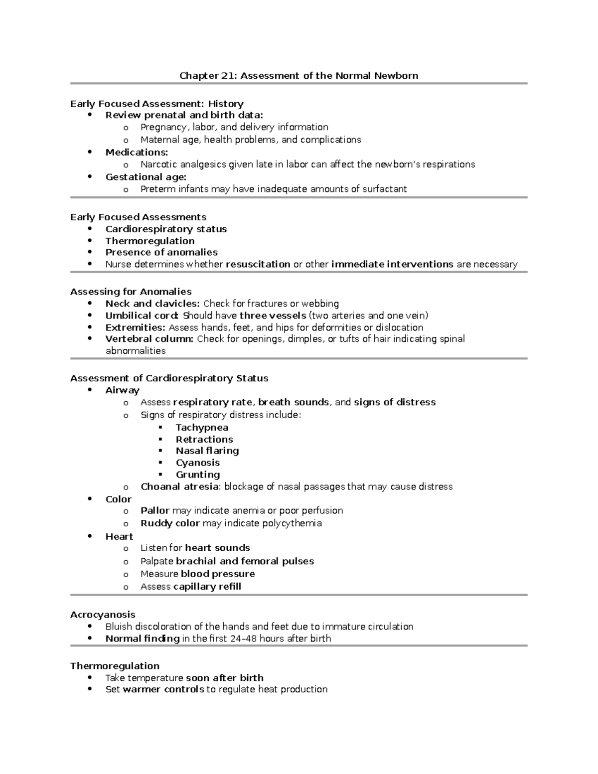 Chapter 21: Assessment of the Normal Newborn - Key Evaluation ...