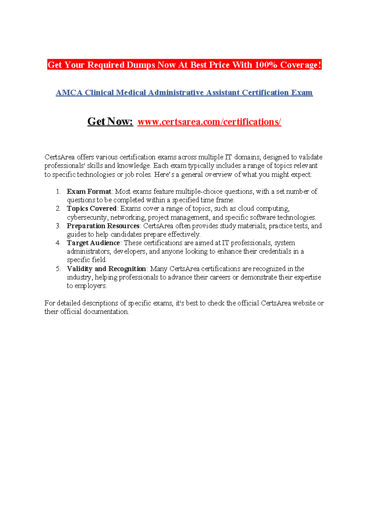 AMCA Clinical Medical Administrative Assistant Certification Exam Guide ...