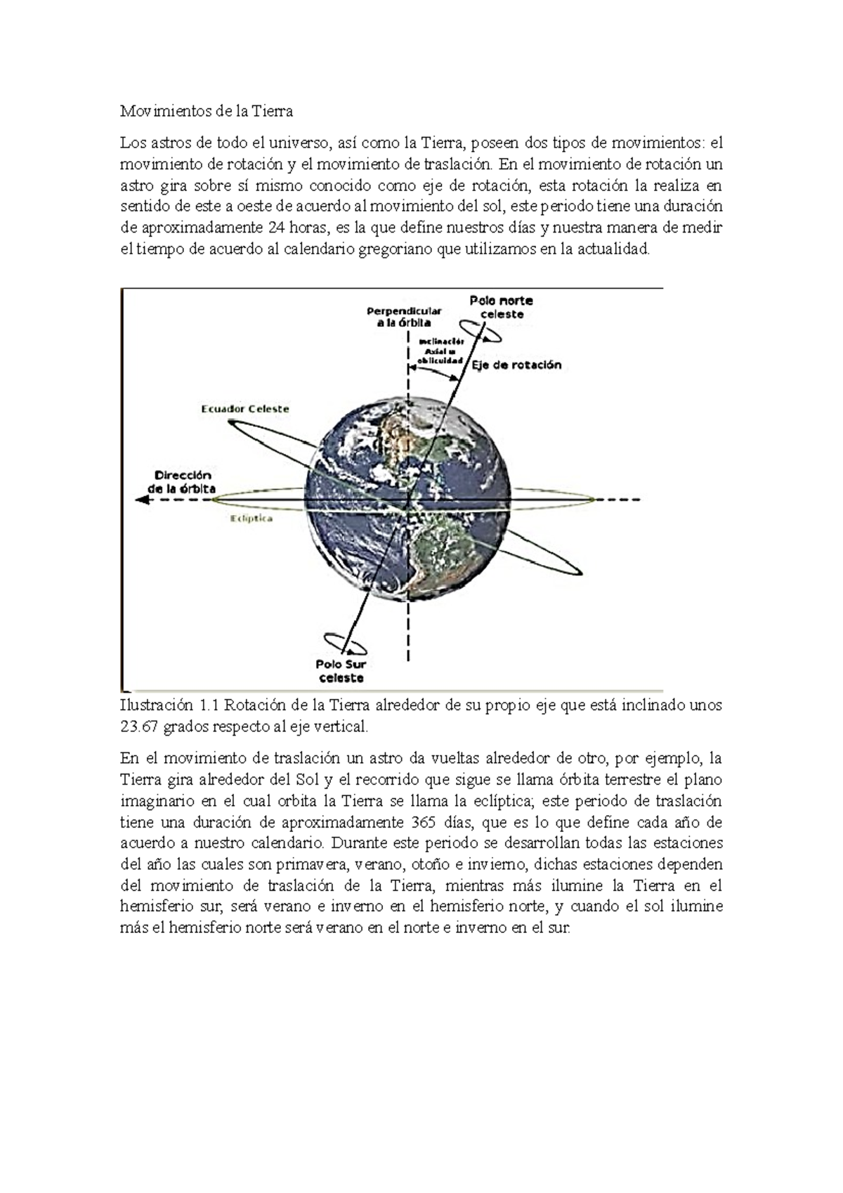 Movimientos de la Tierra: Rotación y Traslación en Ciencias de la ...