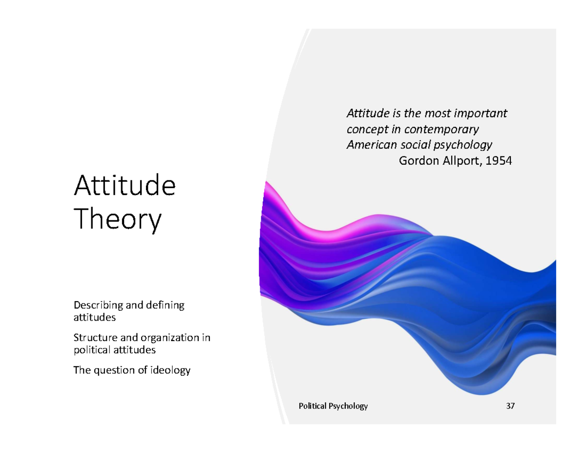 Political Psychology: Attitudes and Ideologies in Citizens Analysis ...