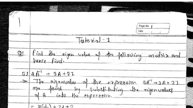 Maths 3 tutorial assignment 1,2 - Tadowel -1 . | F it ID 1{.5;.'1_.:“1 ...