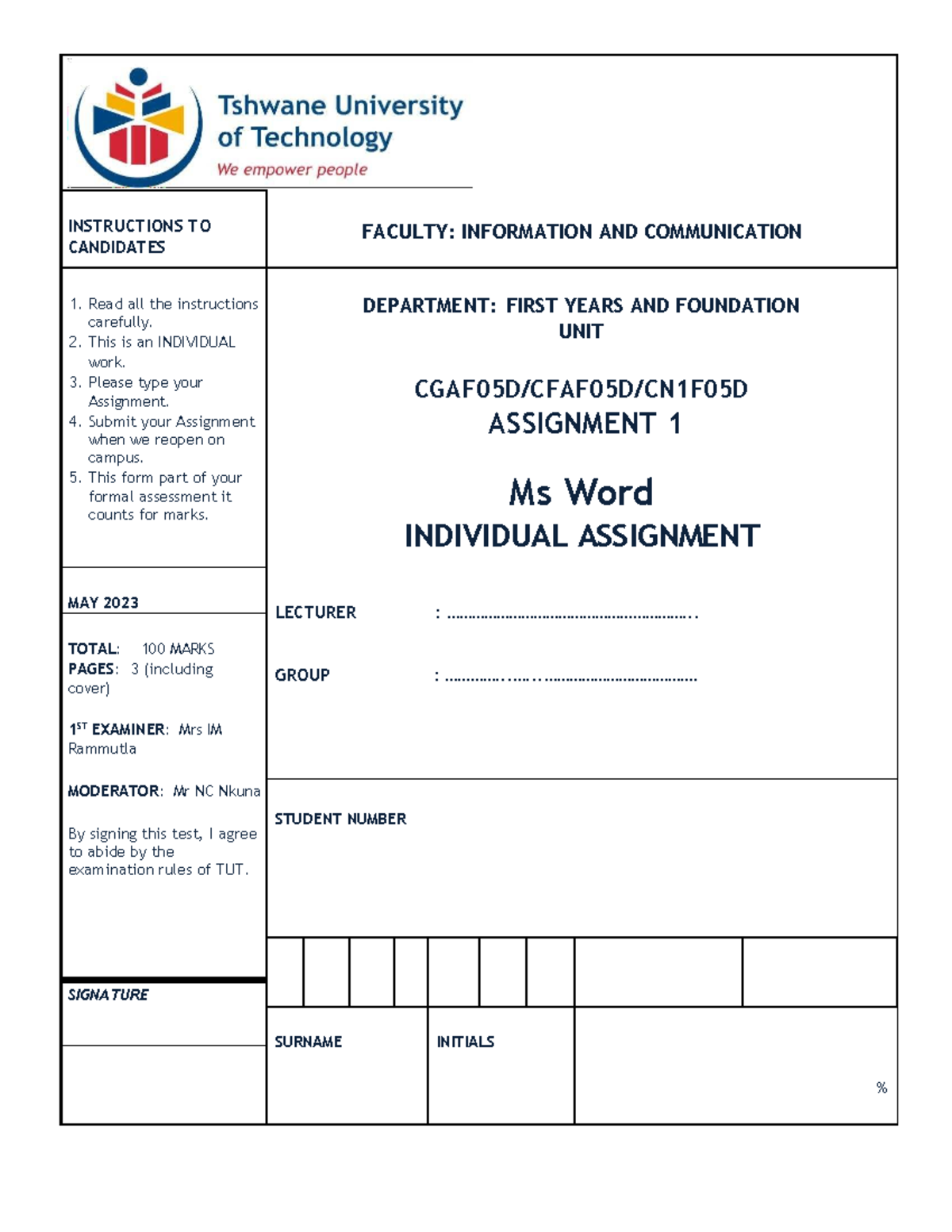 2025 ICT 1st Year Individual Assignment: Understanding Your Computer - Studocu