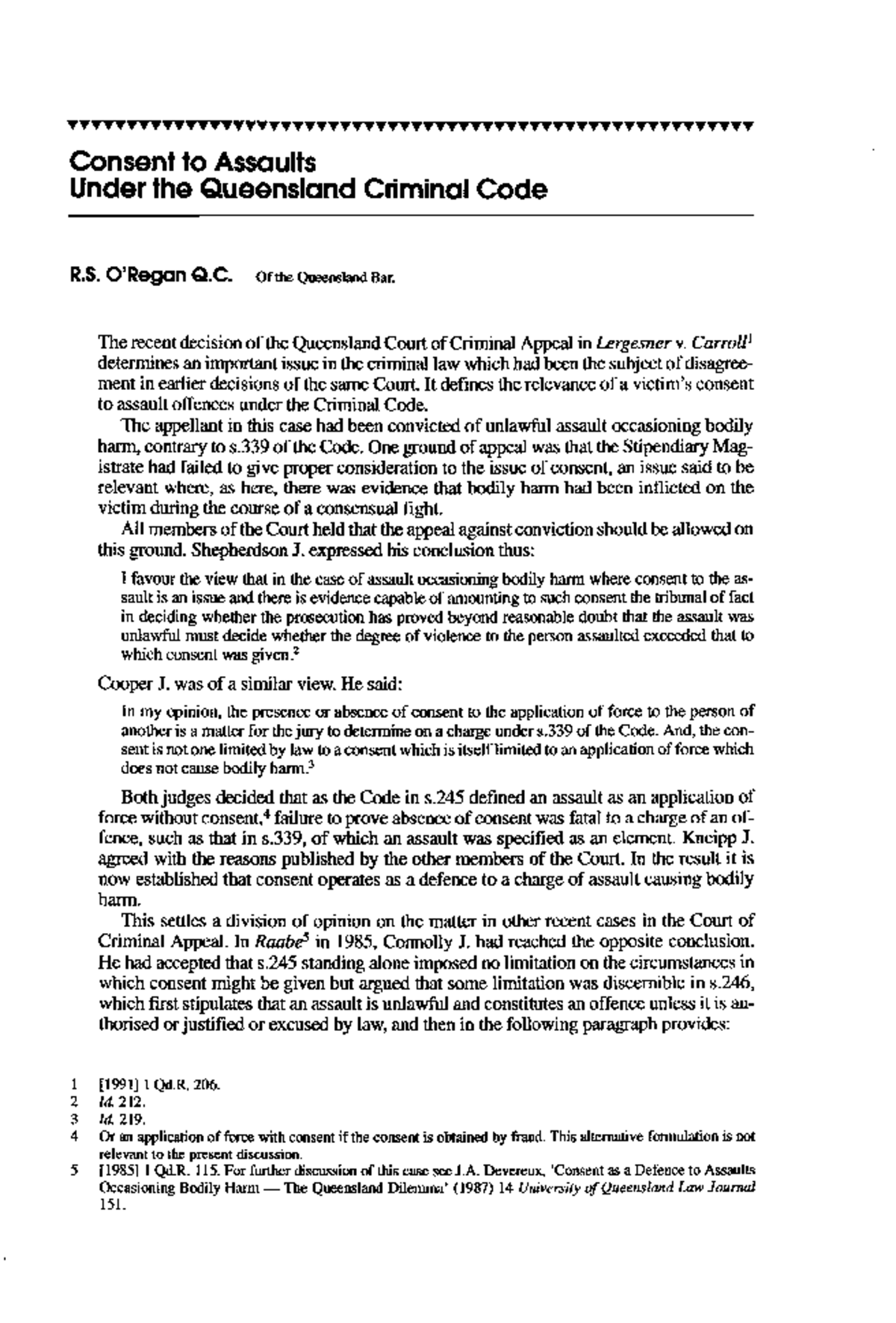 Consent to Assaults Under Queensland Criminal Code: Key Legal Insights ...
