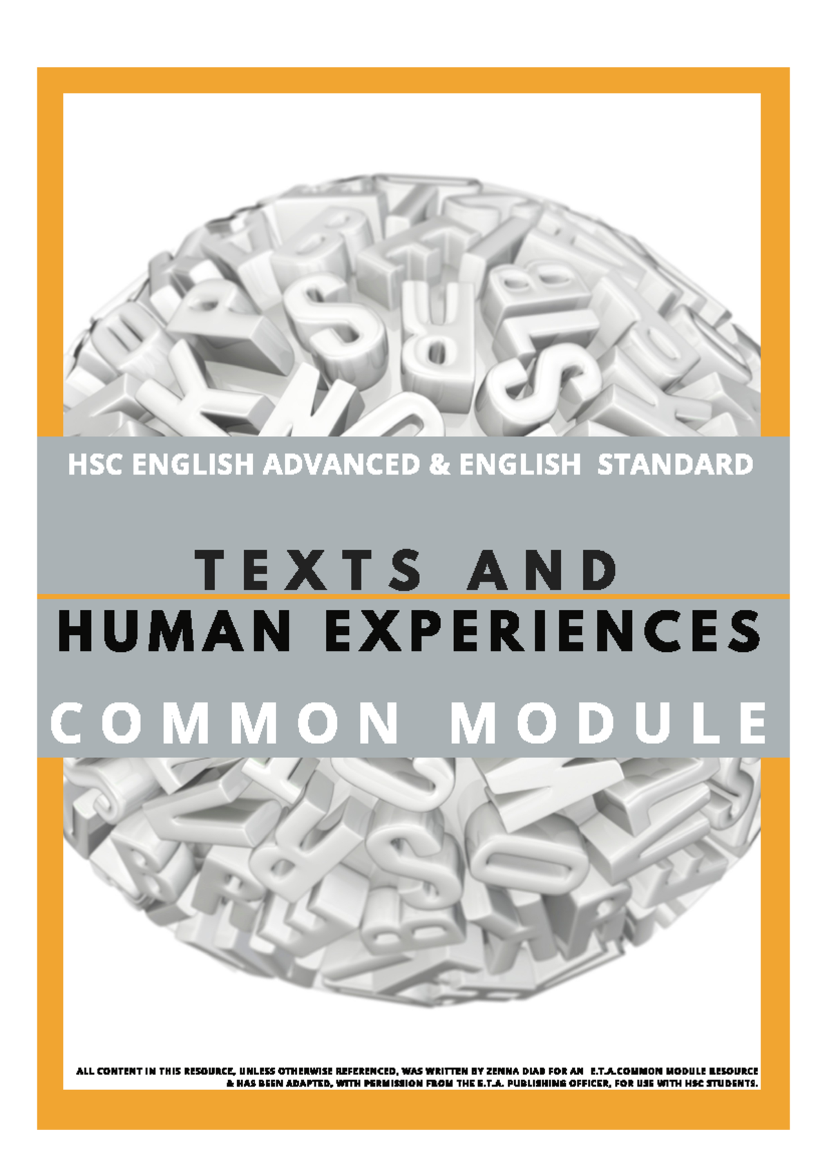 Common Module Introduction: Understanding Human Experiences in Texts ...