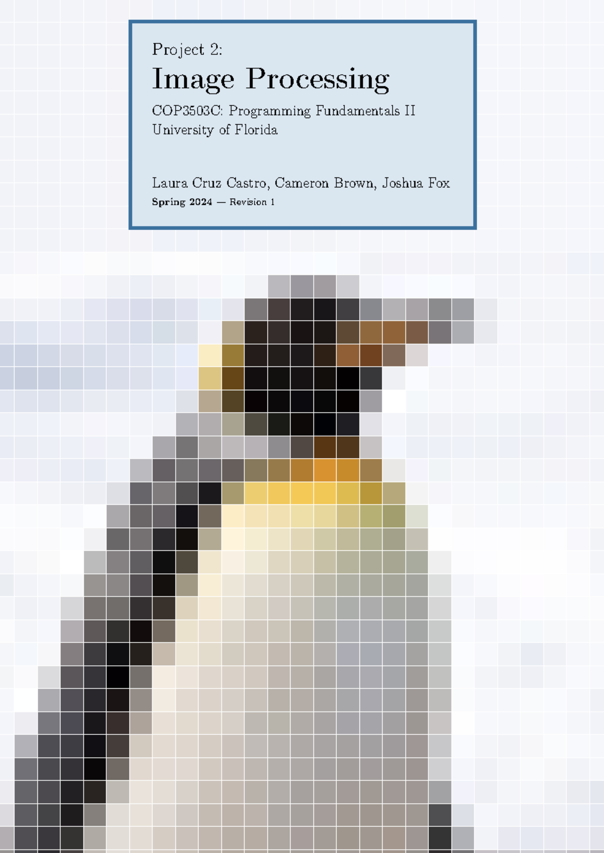 Project 2: Image Processing Techniques - COP3503C Spring 2024 - Studocu