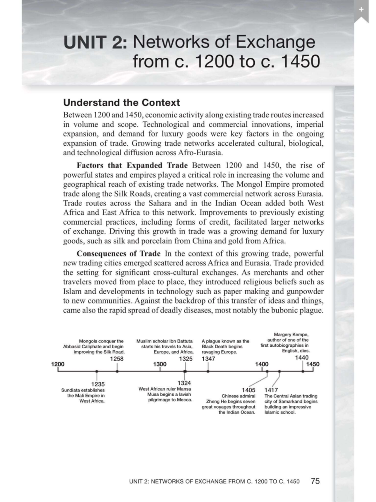 UNIT 2: Networks of Exchange (c. 1200-1450) - Economic and Cultural ...