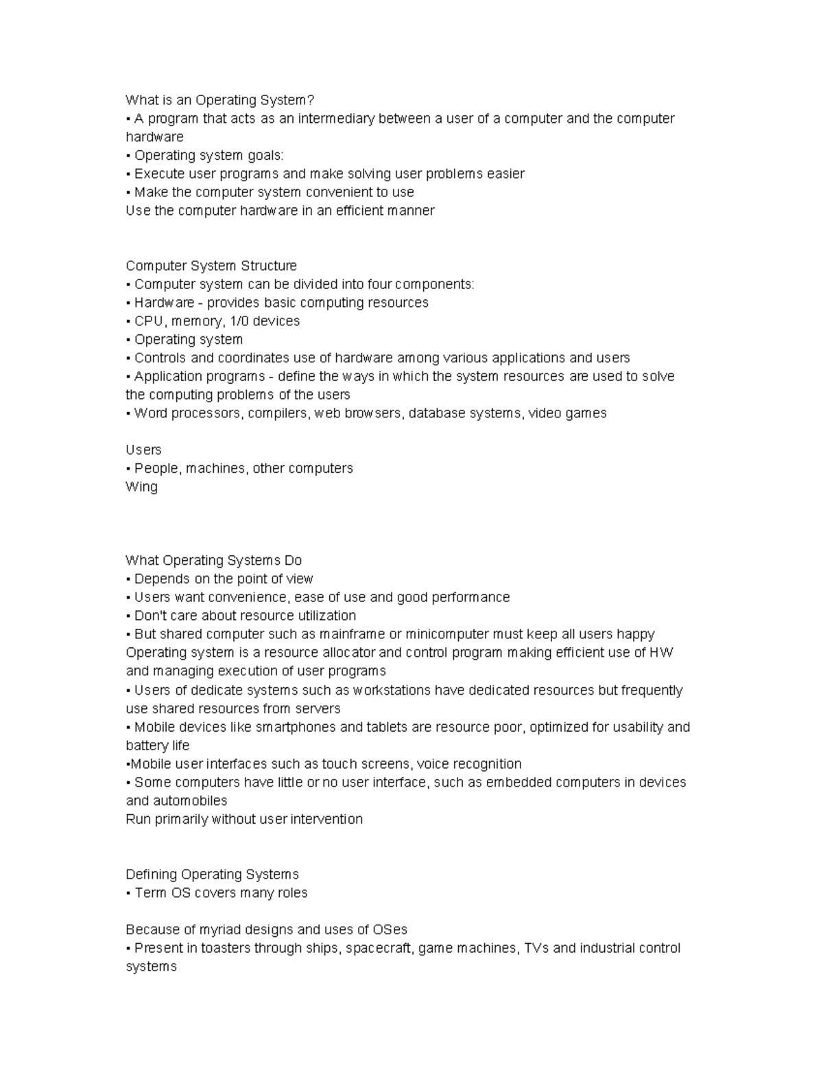 Operating Systems Overview - ITS150 Essentials and Functions - Studocu