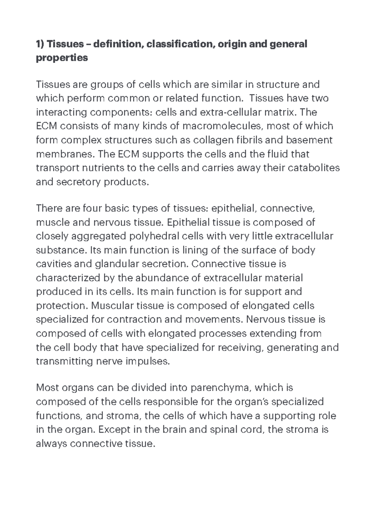 Histology 1: Overview of Tissues, Epithelial Types & Glandular ...
