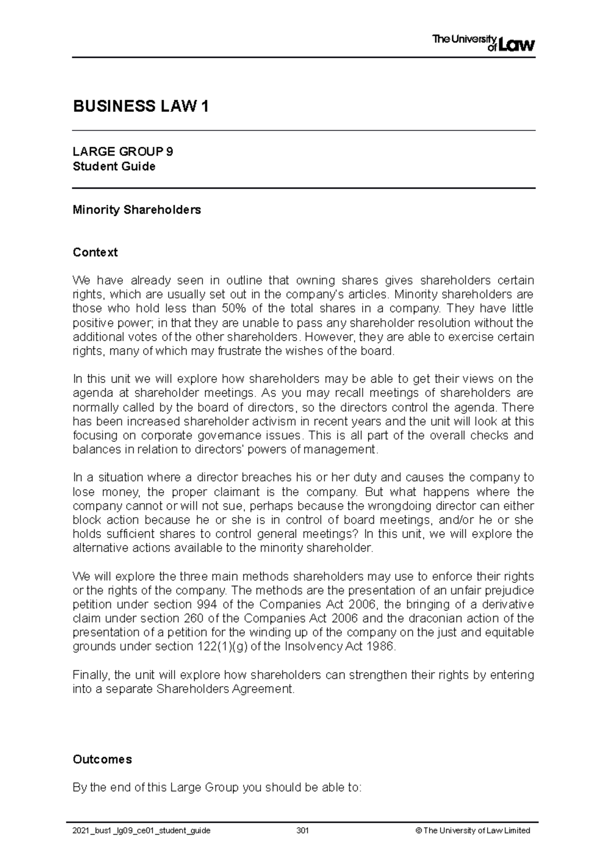 Business Law Large Group 9 notes - BUSINESS LAW 1 LARGE GROUP 9 Student ...