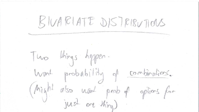 BIVARIATE DISTRIBUTIONS: Probabilities & Joint Distribution Analysis ...
